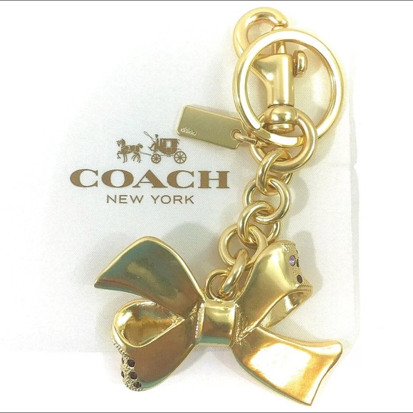 Coach | Accessories | Coach Jeweled Bow Keychain Bag Charm Nwt | Poshmark